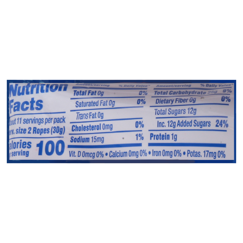 Red Vines Red Ropes, Snack-Sized Pieces-Nutrition-Facts