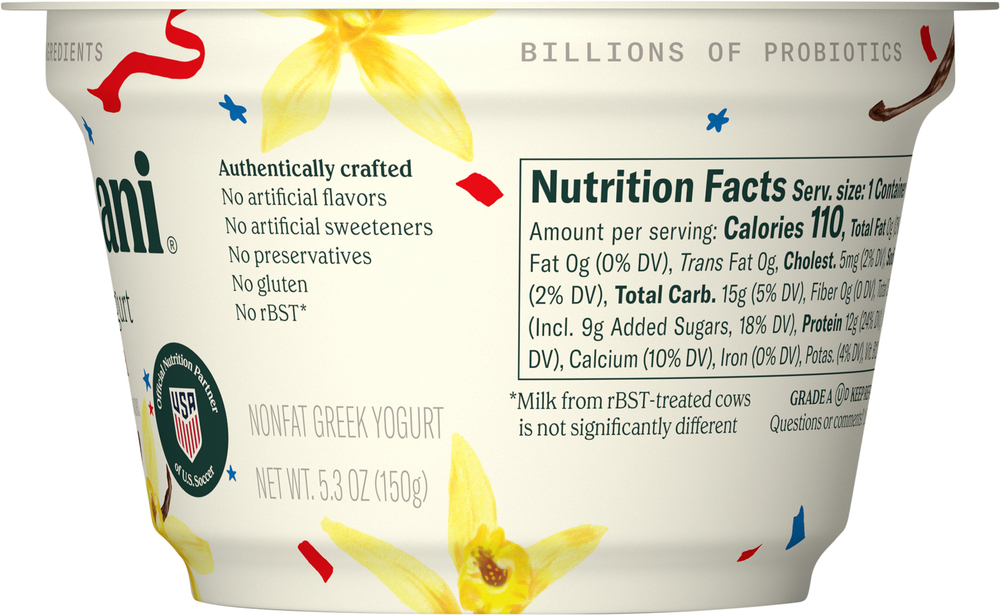 Vanilla Nutrition Label
