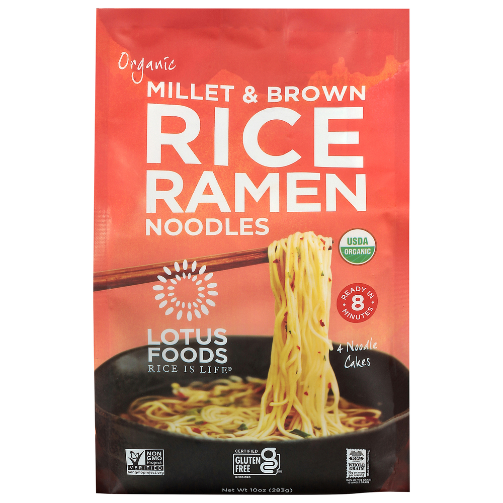 Lotus Foods Rice Ramen, Organic, Millet & Brown-Main