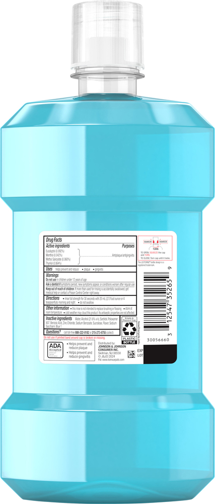 listerine mouthwash ingredients label