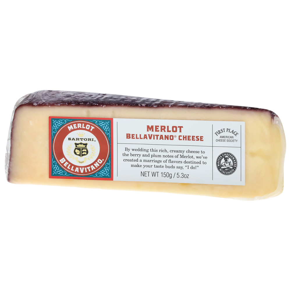 Sartori Cheese, BellaVitano, Merlot-Front-Right-Elevated