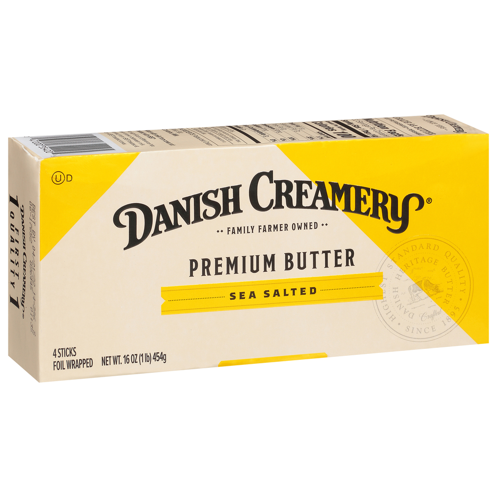 Danish Creamery Butter, Premium, Sea Salted, 4 Sticks-Ecom