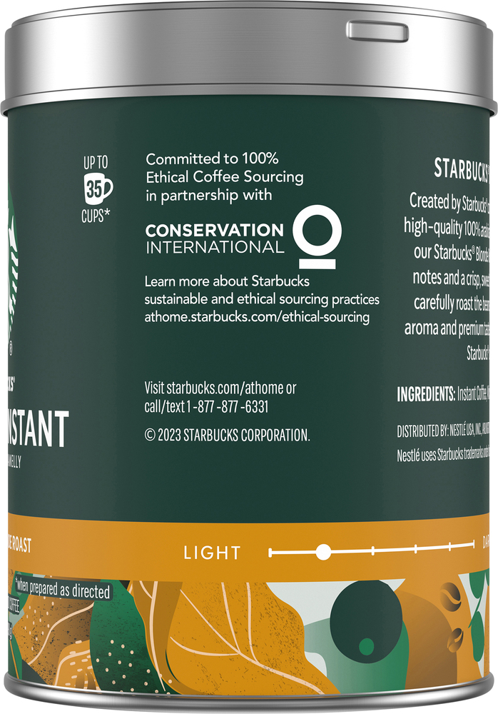 Starbucks Coffee, Instant & Microground, Premium, Blonde Roast ...