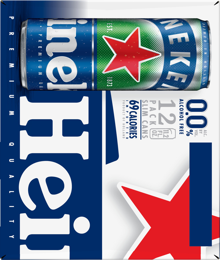 Heineken Beer, Premium Quality, Alcohol Free, 12 Pack-Planogram-Left