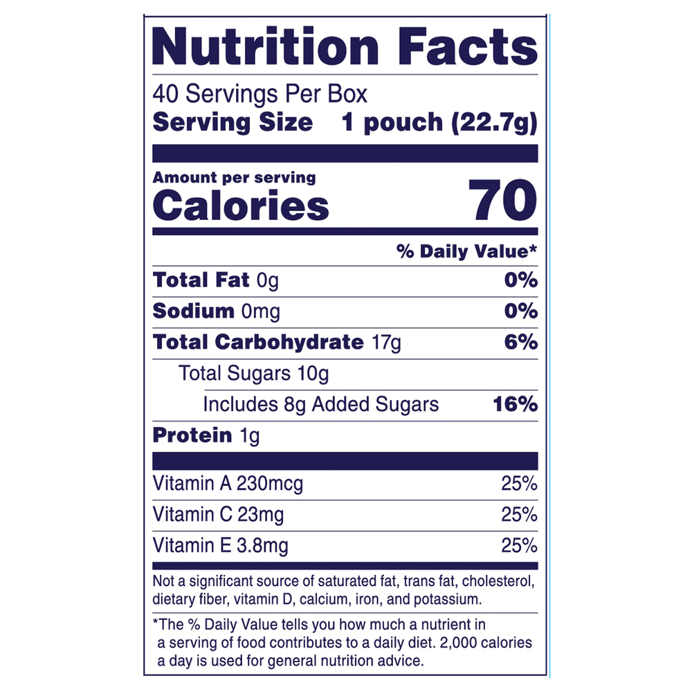 Welch's Mixed Fruit Fruit Snacks Family Size-Nutrition-Facts