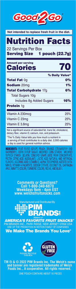 fruity snacks ingredients