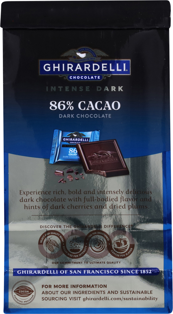 Ghirardelli Intense Dark Dark Chocolate, 86% Cacao-Planogram-Back