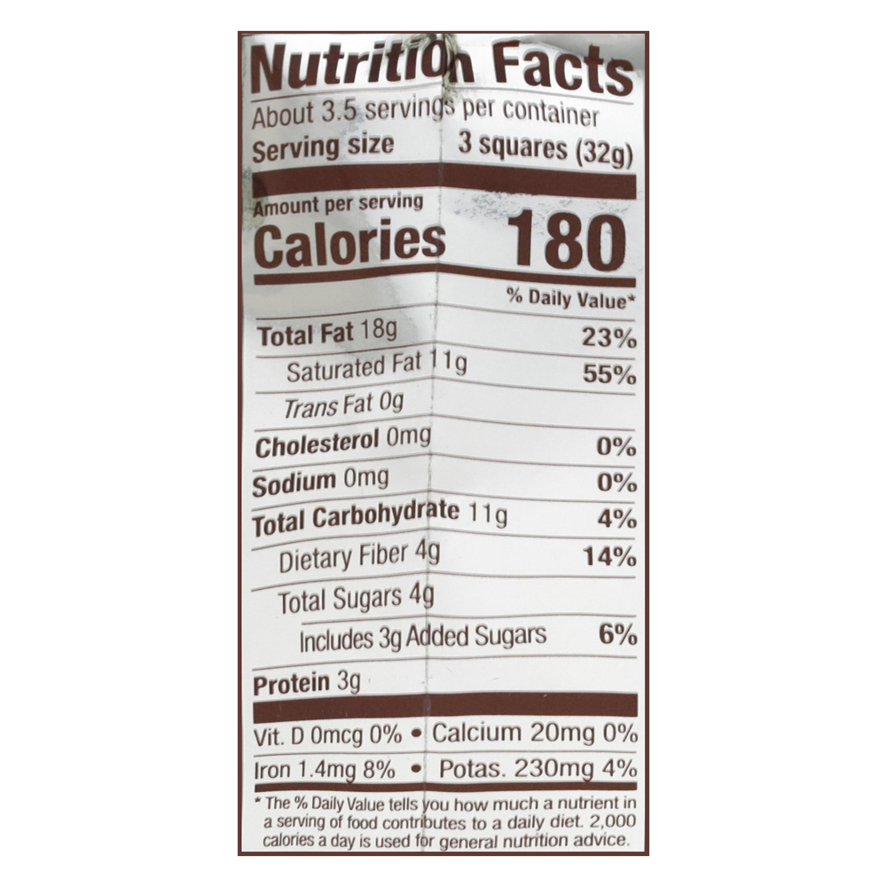 Ghirardelli Intense Dark Dark Chocolate, 86% Cacao-Nutrition-Facts