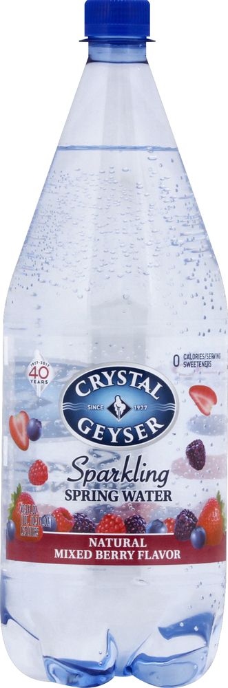 Crystal Geyser Sparkling Spring Water, Natural Mixed Berry Flavor-Ecom