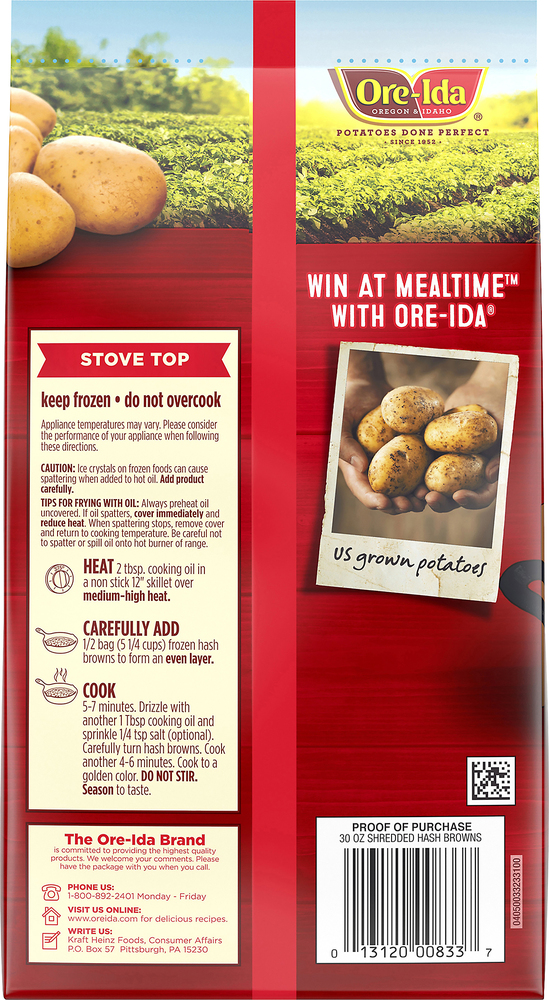 Ore Ida Shredded Hash Brown Potatoes