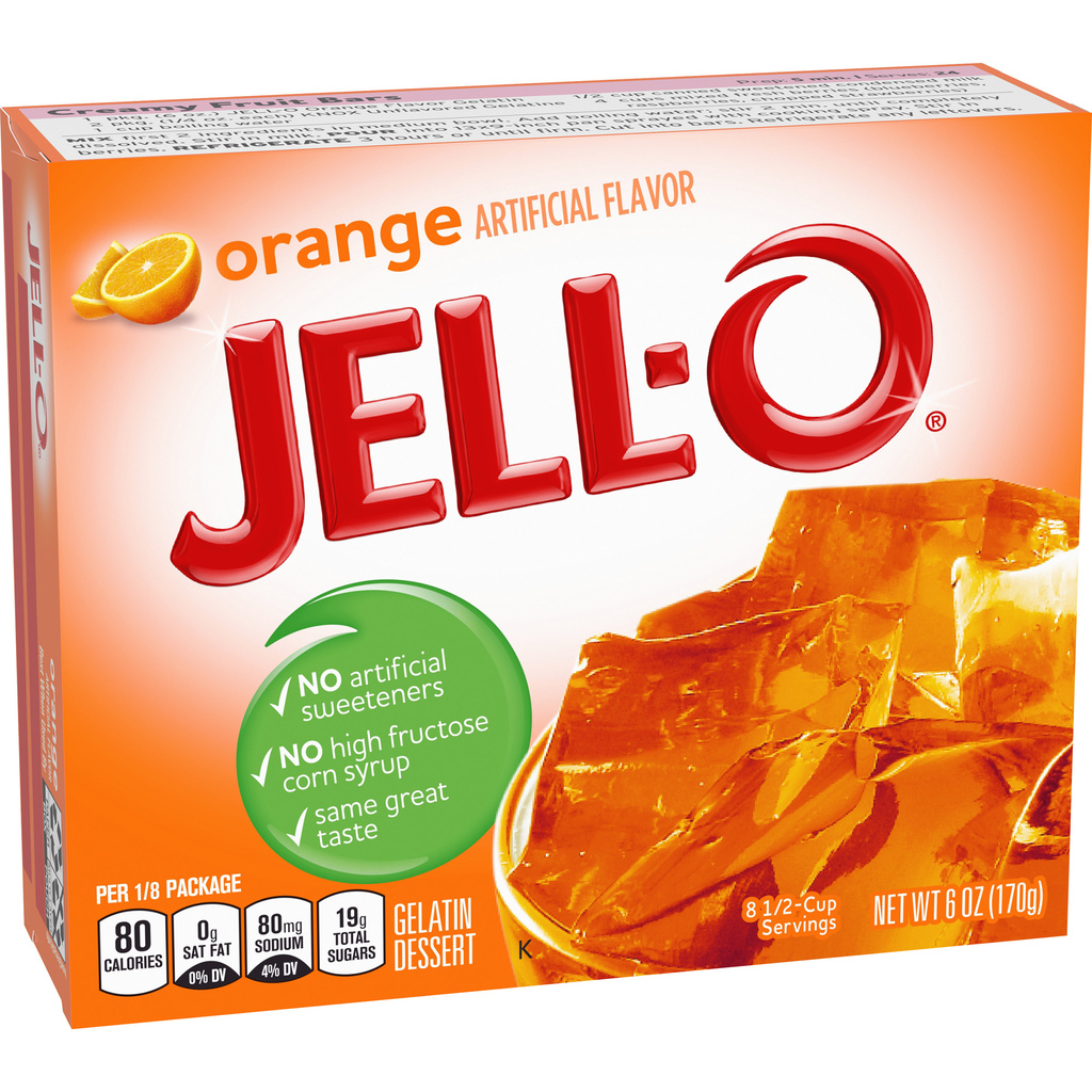 Jell-O Gelatin Dessert, Orange, Family Size-Main