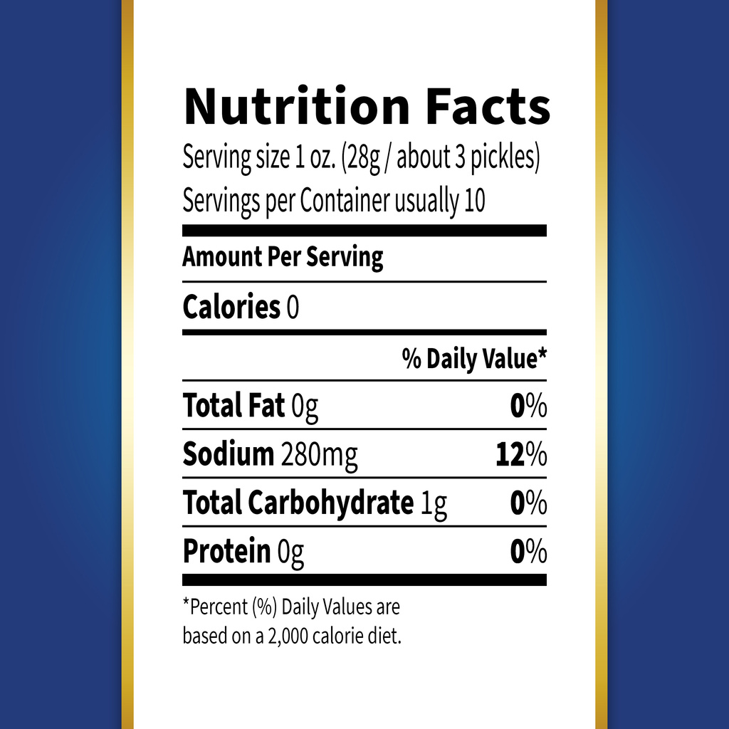 Vlasic Snack'mms Pickles, Kosher Dill-Nutrition-Facts