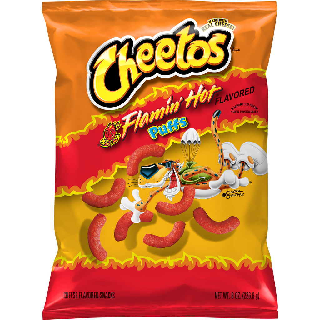 Cheetos Puffs Flamin' Hot Flavored Cheese Flavored Snacks-Hero