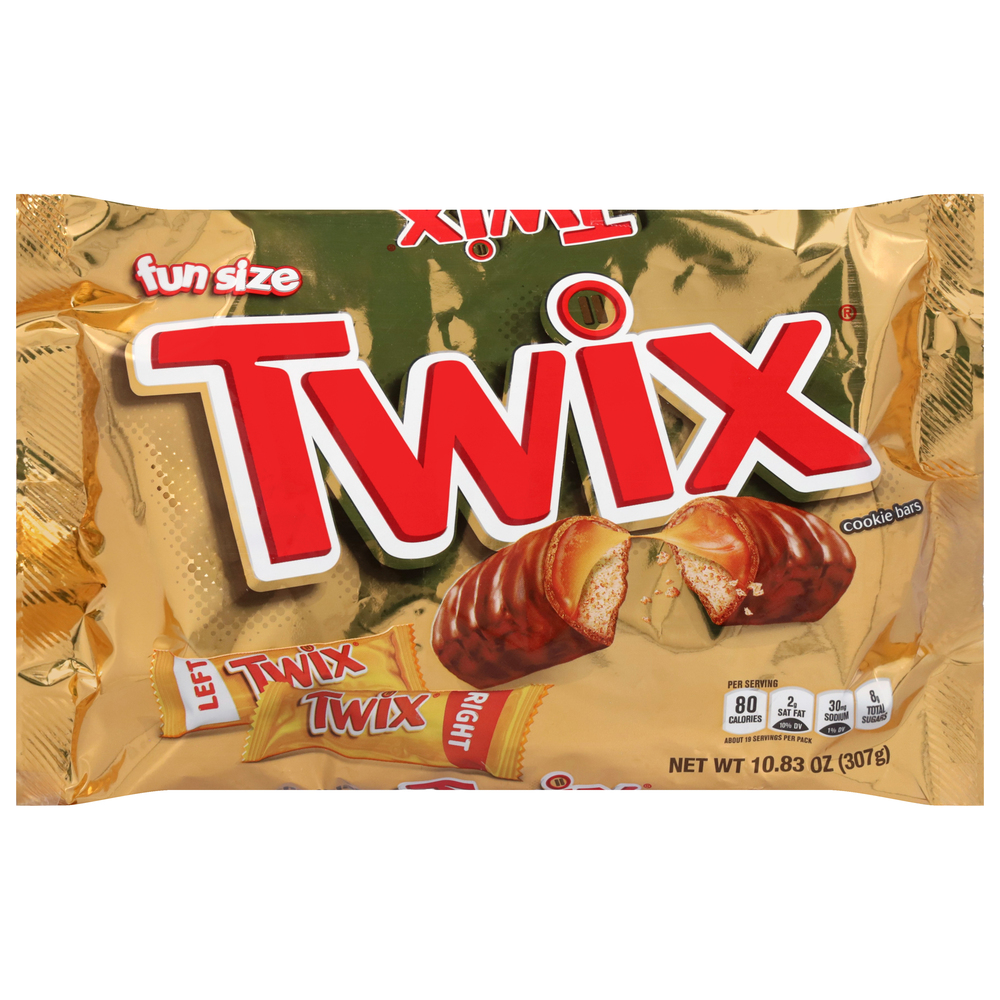Twix Cookie Bars, Caramel & Milk Chocolate, Fun Size-Main