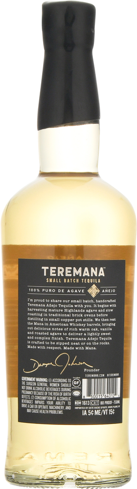 Teremana Tequila, Anejo-Planogram-Back
