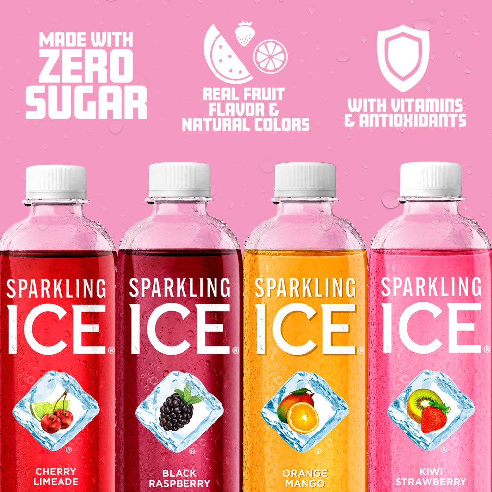 Sparkling Ice Sparkling Water, Flavored, Zero Sugar, 4 Flavors, 12 Pack-Nutrition-Facts