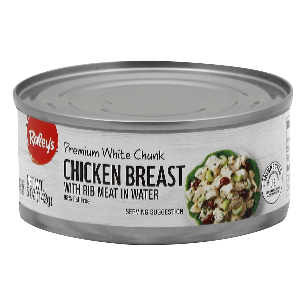 Raley's Premium White Chunk Chicken Breast with Rib Meat in Water-Main