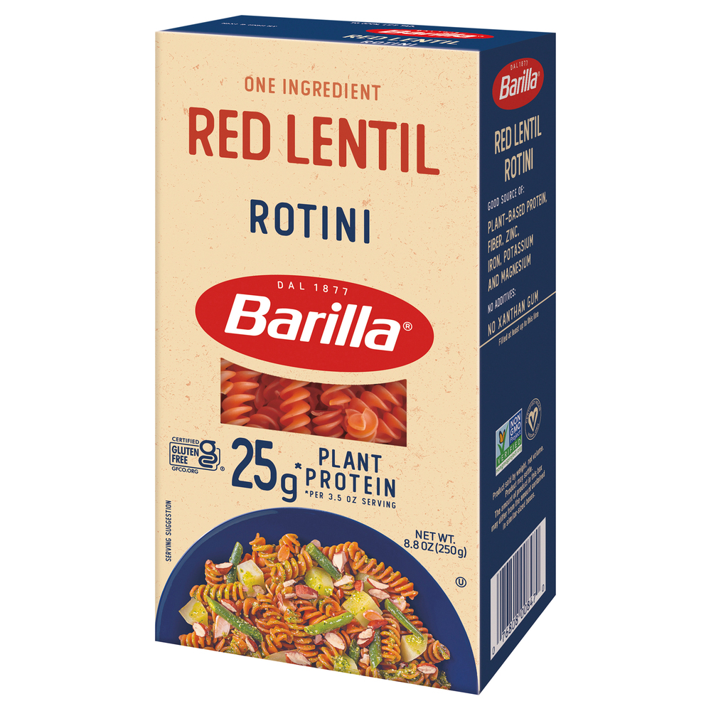 Barilla Legume Red Lentil Rotini Pasta - Good Source of Plant-Based ...
