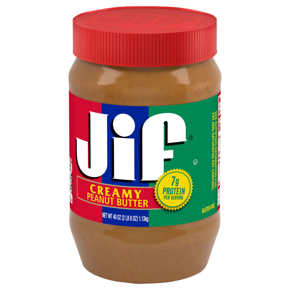 Jif Peanut Butter, Creamy-Front-Right-Elevated
