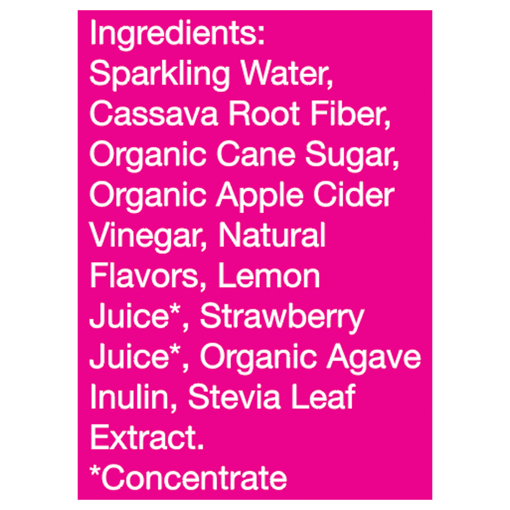 Poppi Prebiotic Soda, Strawberry Lemon-Ingredients