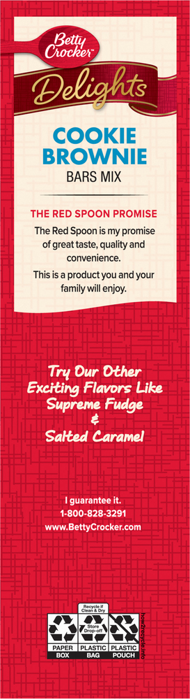 Betty Crocker Delights Bars Mix, Cookie Brownie-Planogram-Left