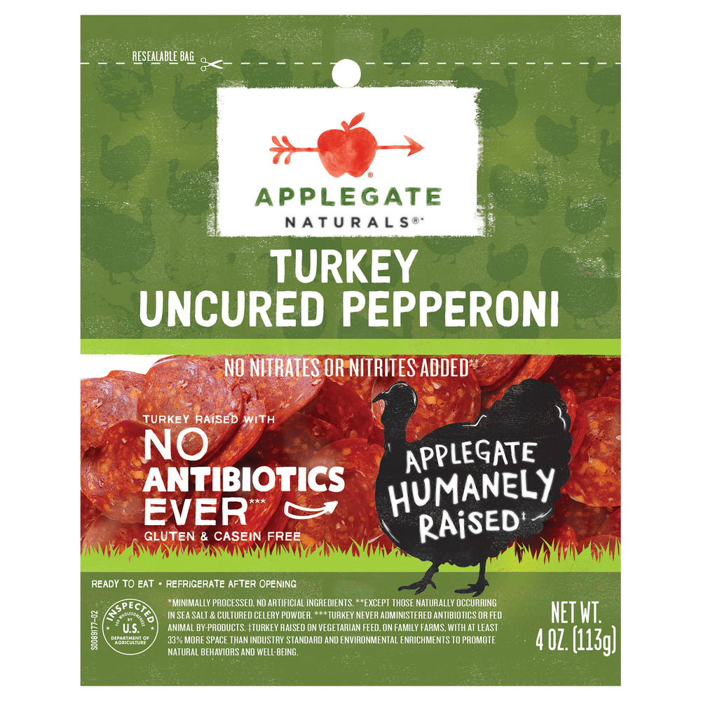 Applegate Naturals Pepperoni, Uncured, Turkey-Main