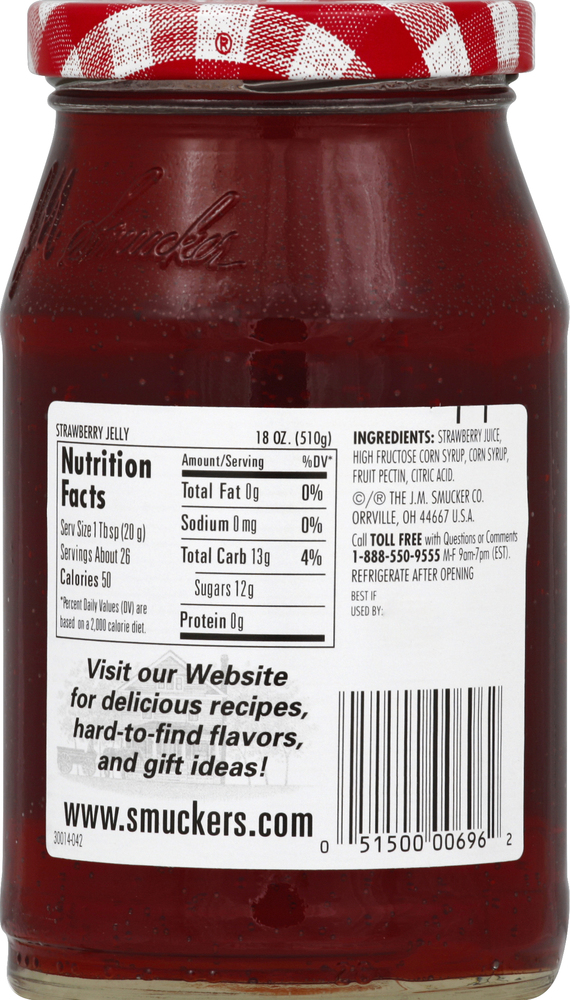 Smuckers Strawberry Jelly Label