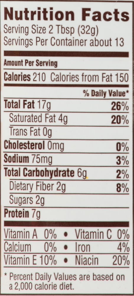 Skippy Natural Creamy Peanut Butter Spread-Nutrition-Facts
