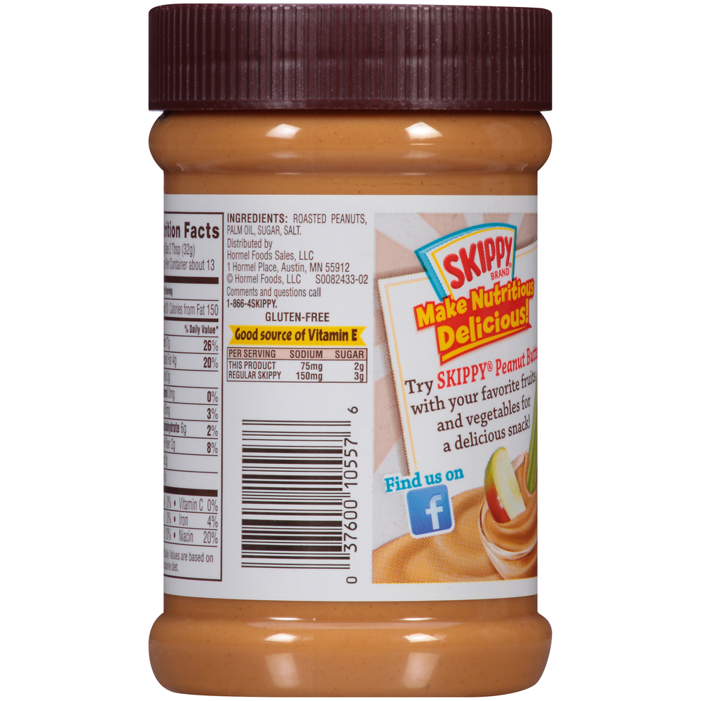 Skippy Natural Creamy Peanut Butter Spread-Planogram-Back