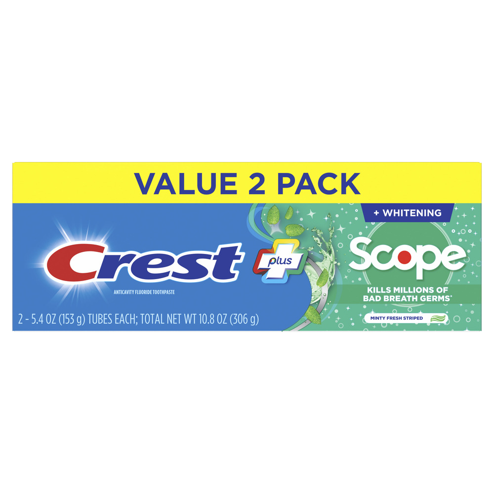 Crest Whitening Plus Scope Toothpaste, Minty Fresh-Planogram-Left