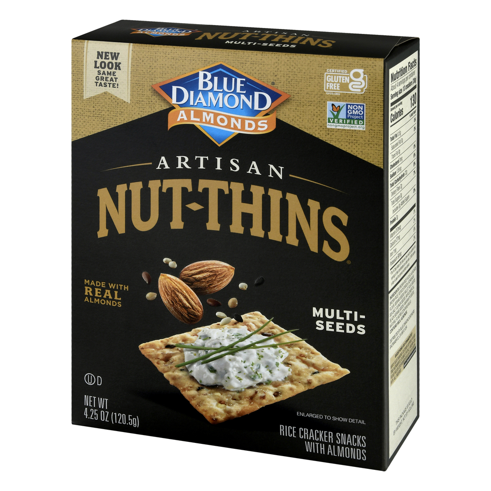 Blue Diamond Nut-Thins Rice Cracker Snacks, Multi-Seeds-Front-Right ...