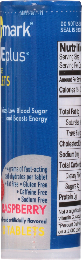 SunMark TRUE plus Glucose, Raspberry, Tablets-Planogram-Right
