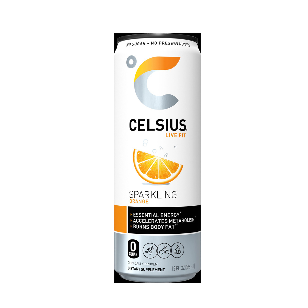 Celsius Live Fit Energy Drink, Orange, Sparkling-Hero