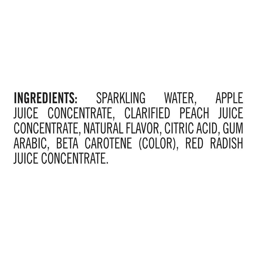 Izze Juice Beverage, Peach, Sparkling-Ingredients
