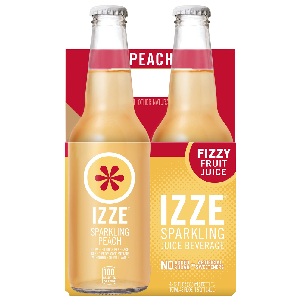 Izze Juice Beverage, Peach, Sparkling-Main