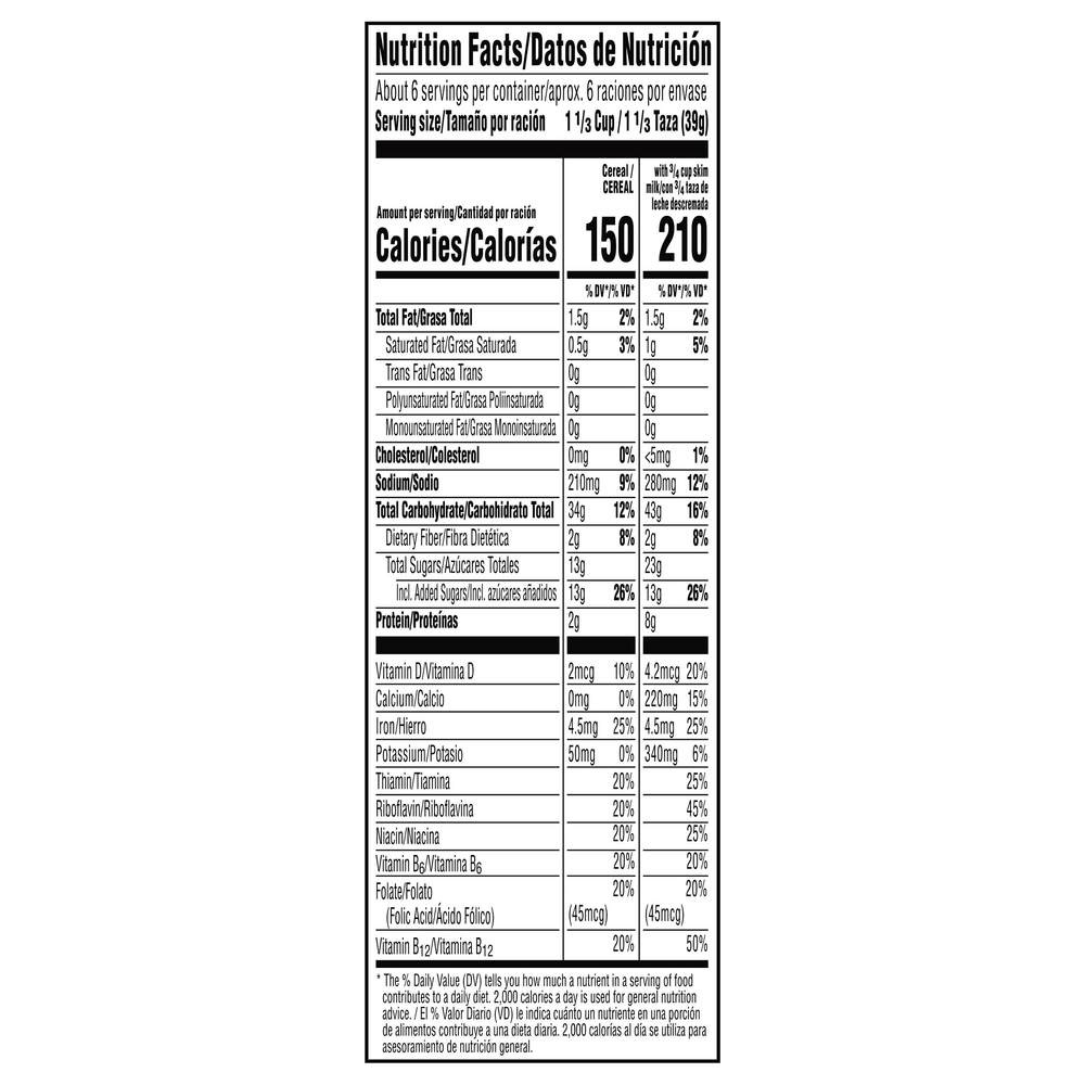 Apple Jacks Cereal, Apple & Cinnamon-Nutrition-Facts