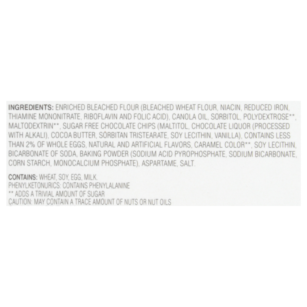 Spaans Cookies, Sugar Free, Chocolate Chip-Ingredients