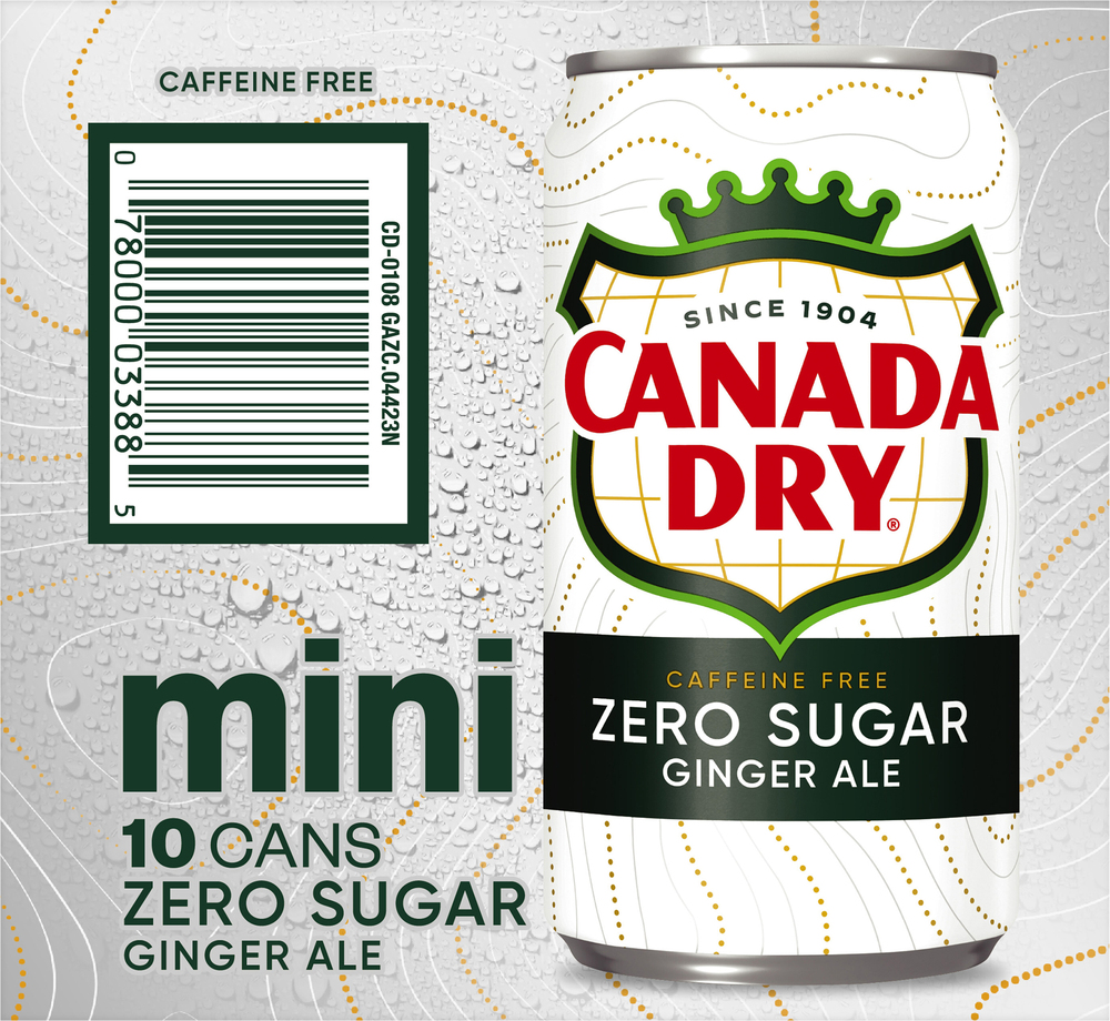 Canada Dry Ginger Ale, Zero Sugar, Mini-Planogram-Right