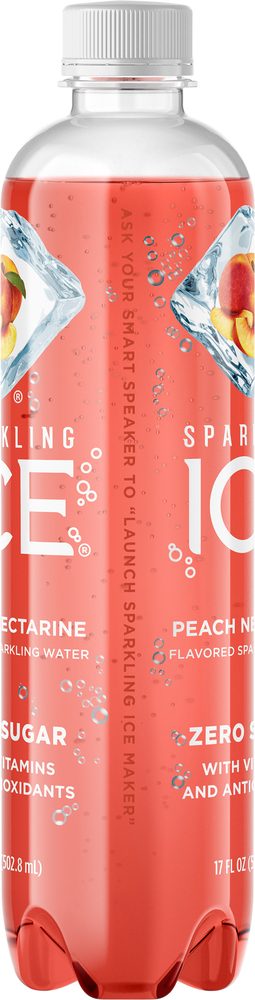 Sparkling Ice Sparkling Water, Zero Sugar, Peach Nectarine-Planogram-Left