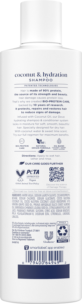 Dove Shampoo On Back