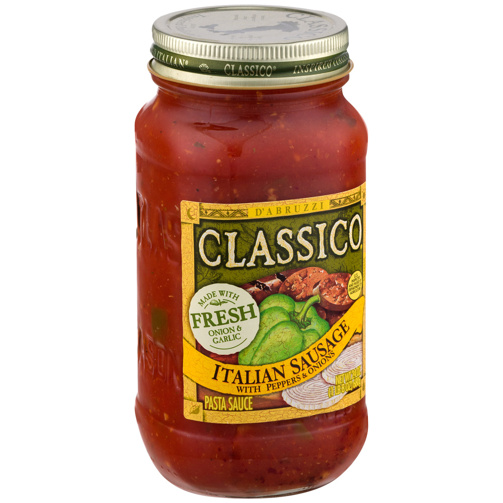 Classico Pasta Sauce, Italian Sausage with Peppers & Onions-Main