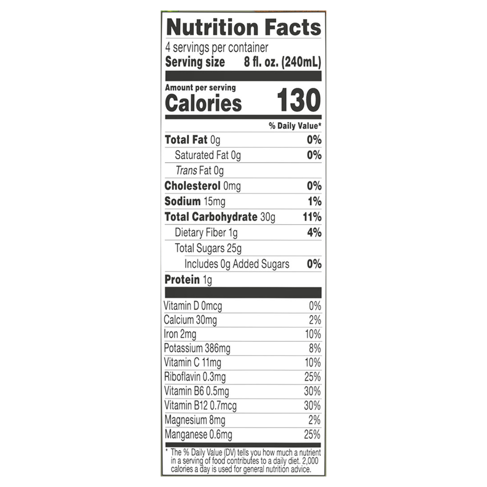 Bolthouse Farms Juice Smoothie, Green Goodness-Nutrition-Facts