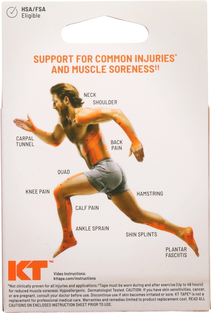 KT Tape Therapeutic Tape, Black, Original-Planogram-Back