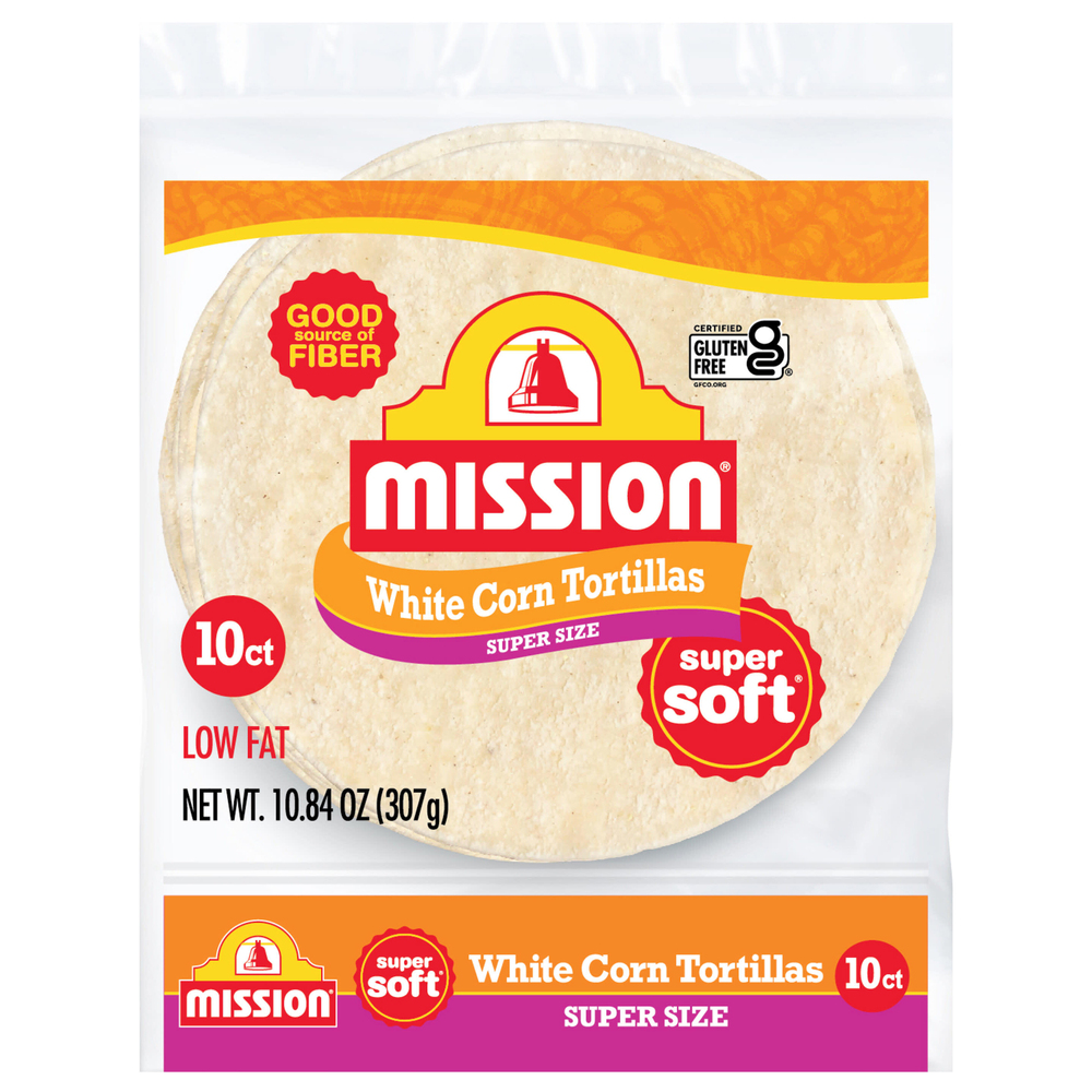 Mission Super Soft Tortillas, White Corn, Super Size-Main
