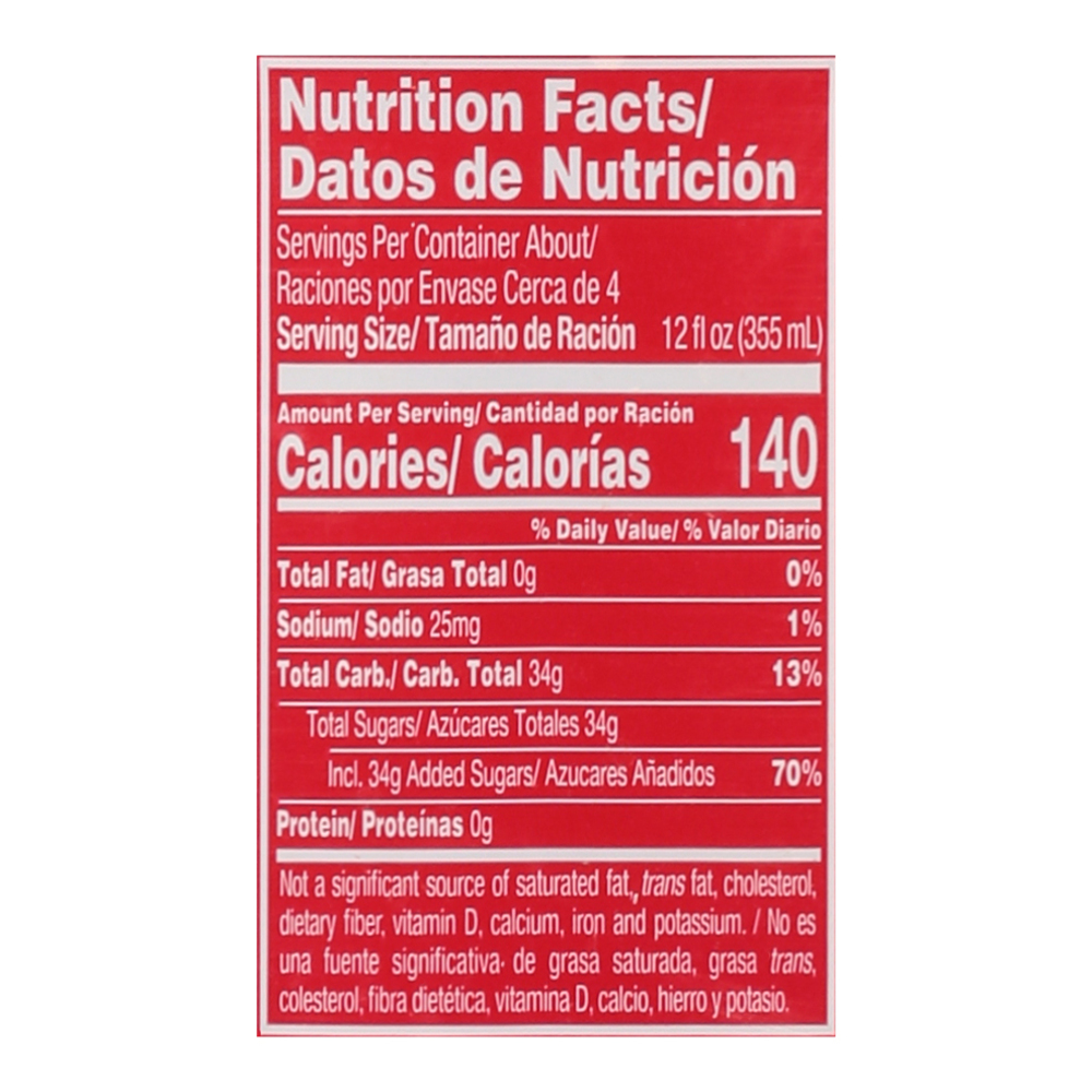 Jarritos Soda, Strawberry-Nutrition-Facts