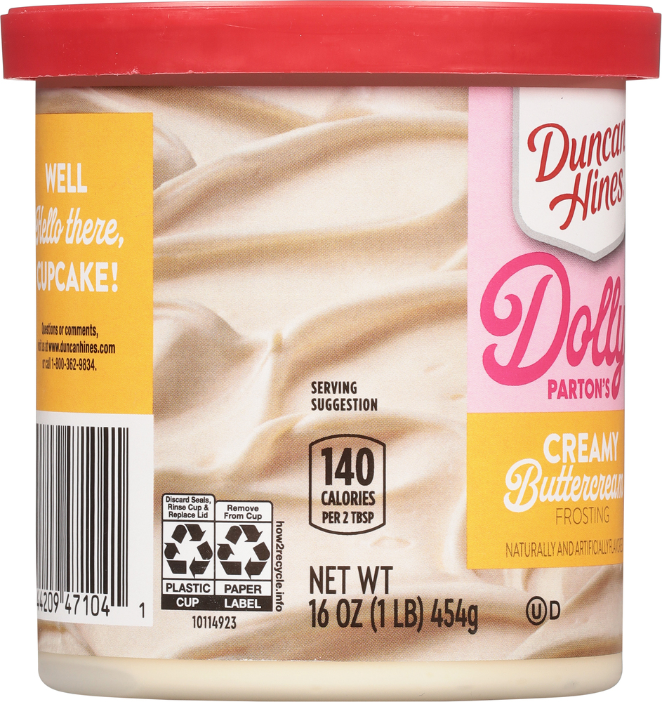 Duncan Hines Frosting, Dolly Parton's, Creamy Buttercream-Planogram-Left