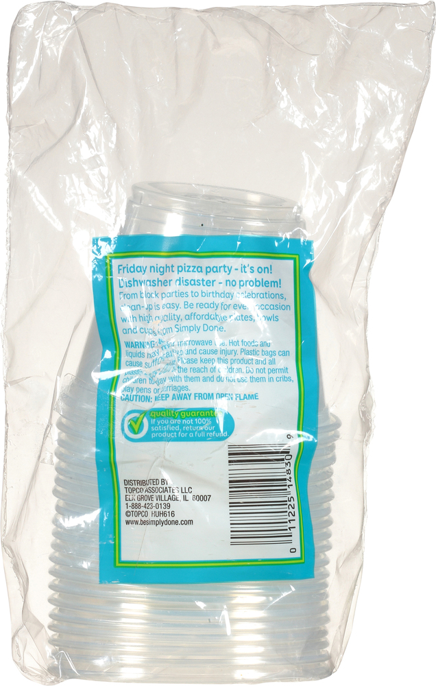 Simply Done Plastic Cups, Clear, 9 Fluid Ounce-Planogram-Back