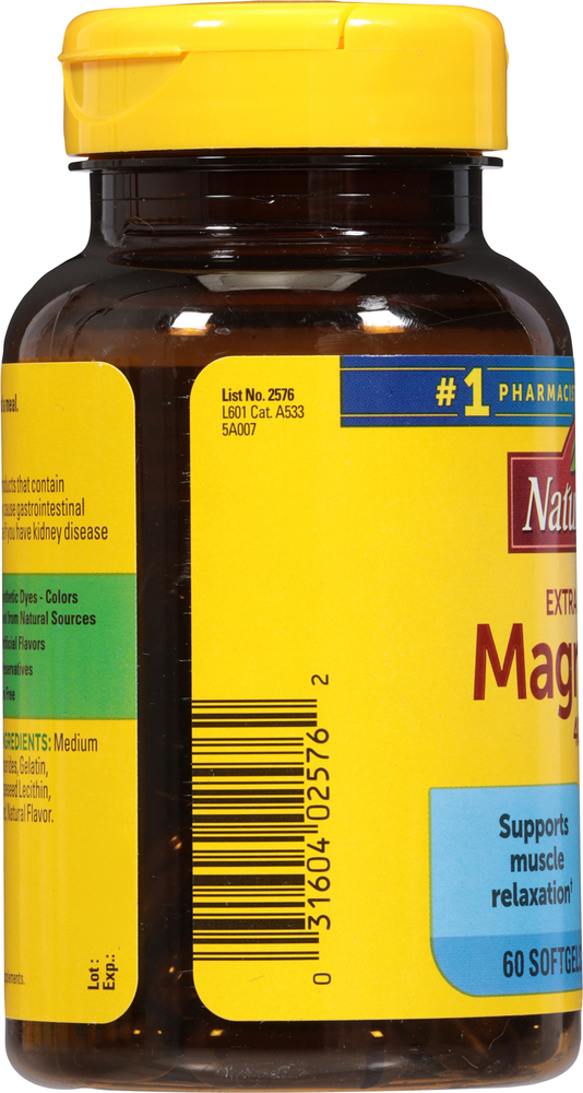 Nature Made Magnesium, Extra Strength, 400 mg, Softgels-Planogram-Left