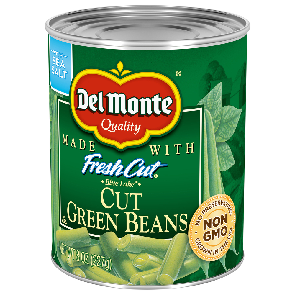 Del Monte Green Beans, Cut, Fresh Cut-Front-Right-Elevated