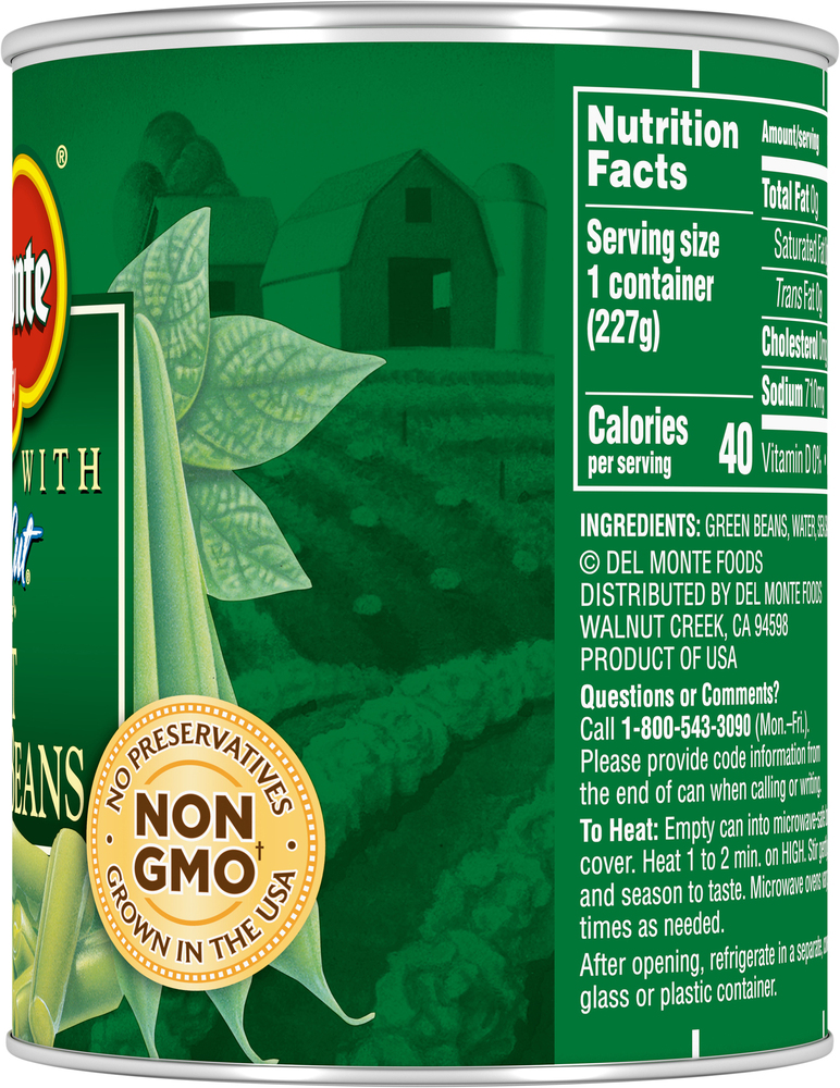 Del Monte Green Beans, Cut, Fresh Cut-Planogram-Right